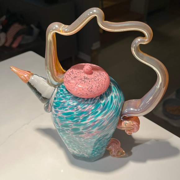 Art | Fabulously Contemporary Paul Count Glass Teapot Pink Green And ...